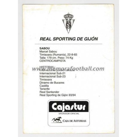 "SABOU" Sporting de Gijón 1990s card
