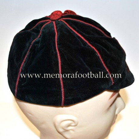 1889-1891 Victorian velvet black and red sports cap