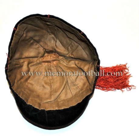 1889-1891 Victorian velvet black and red sports cap