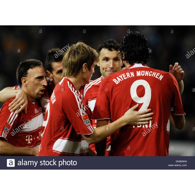 LUCA TONI Bayern München 2007-2008 BundesLiga signed match worn shirt