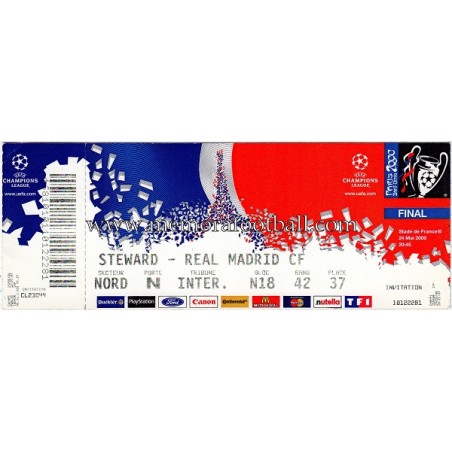 2000 UEFA Champions League Final ticket