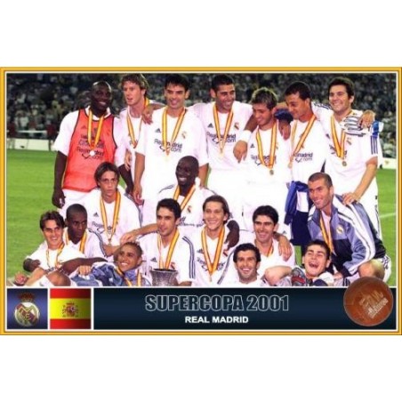 Real Madrid CF Spanish Supercup 2000-01 Winner﻿ player medal﻿