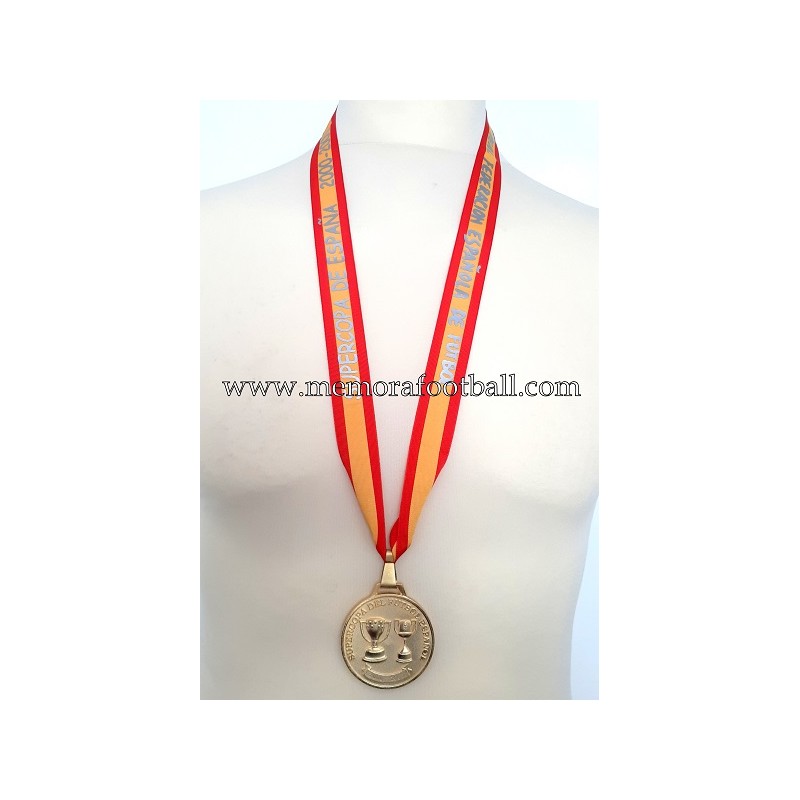 Real Madrid CF Spanish Supercup 2000-01 Winner﻿ player medal﻿