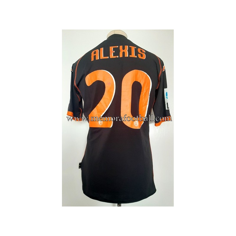ALEXIS Valencia CF 2009-2010 LFP match worn shirt